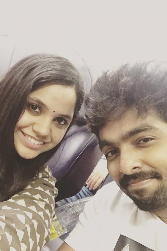 G.V.Prakash Kumar & Saindhavi – Family Pics - Suryan FM