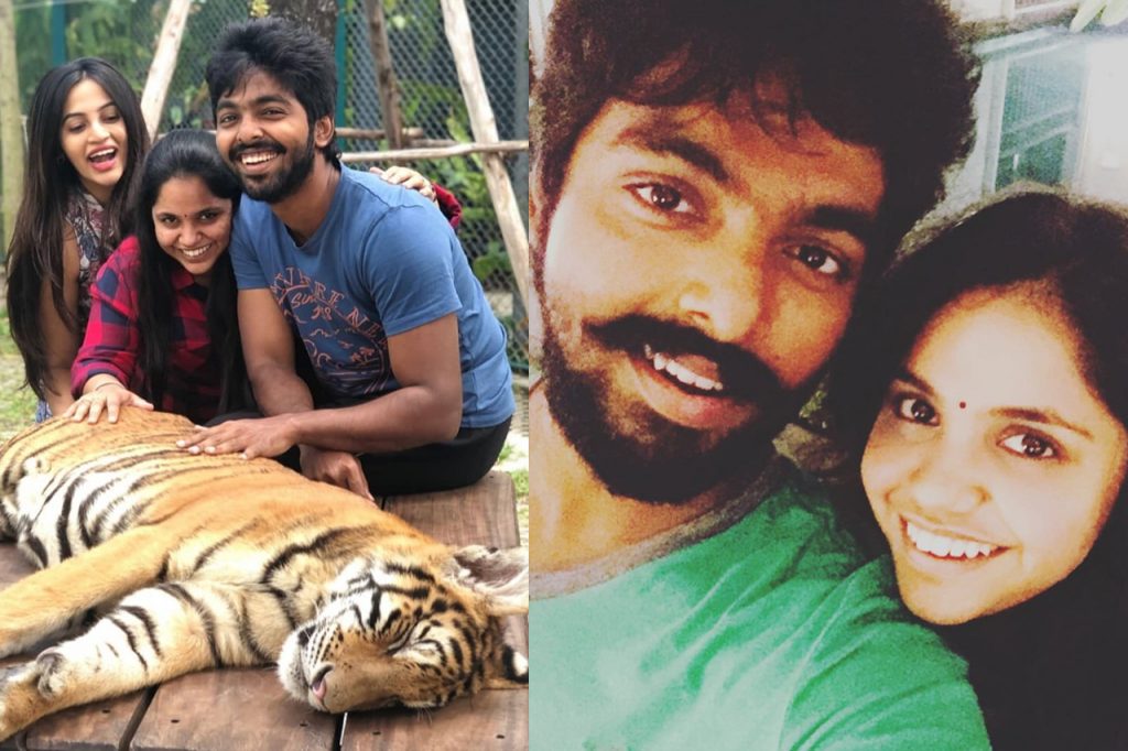 G.V.Prakash Kumar & Saindhavi – Family Pics - Suryan FM