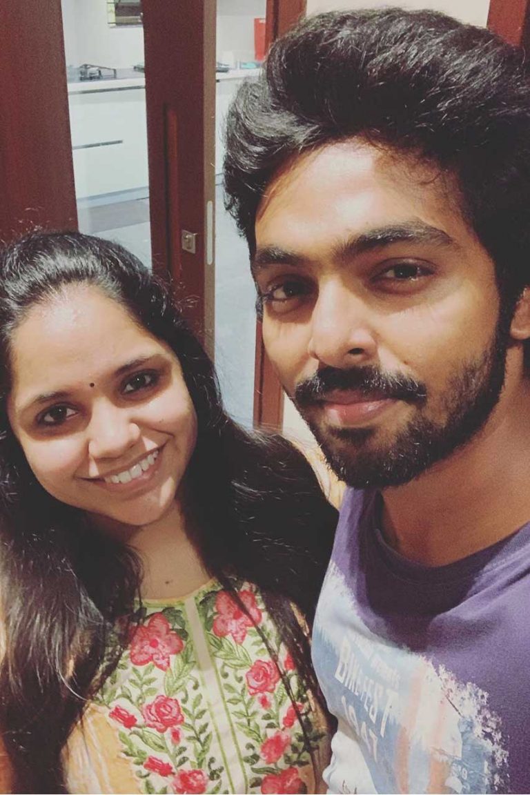 G.V.Prakash Kumar & Saindhavi – Family Pics - Suryan FM