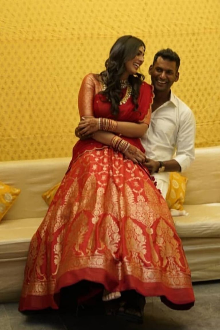 Actor Vishal & Anisha Alla – Engagement Stills - Suryan FM